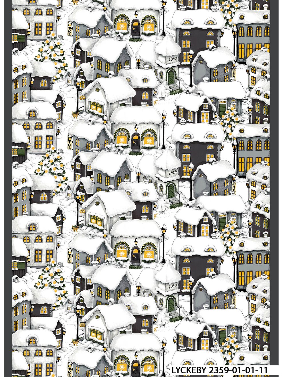 Lyckeby grå tyg metervara - Arvidssons