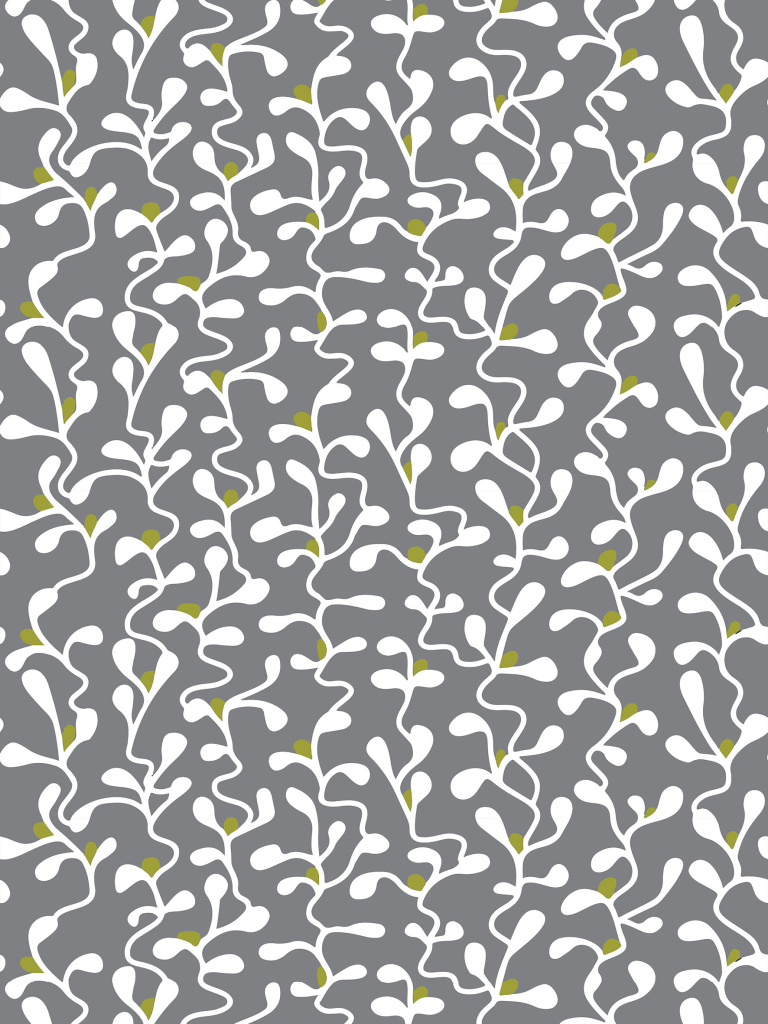 Lingonris mörkgrå tyg metervara - Arvidssons